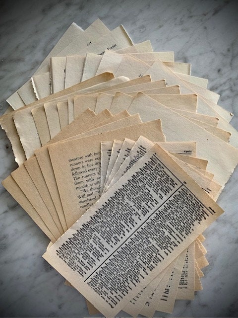 50 Naturally Aged Vintage Variety Pack Book Pages for Crafts and Art - Etsy