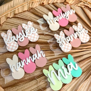 Easter Tumbler Topper | Stanley Lid Topper | Easter Marshmallow | Boho ...