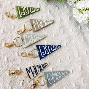 Acrylic Pennant Keychain | Eastern Shore | East Coast Keychain ...