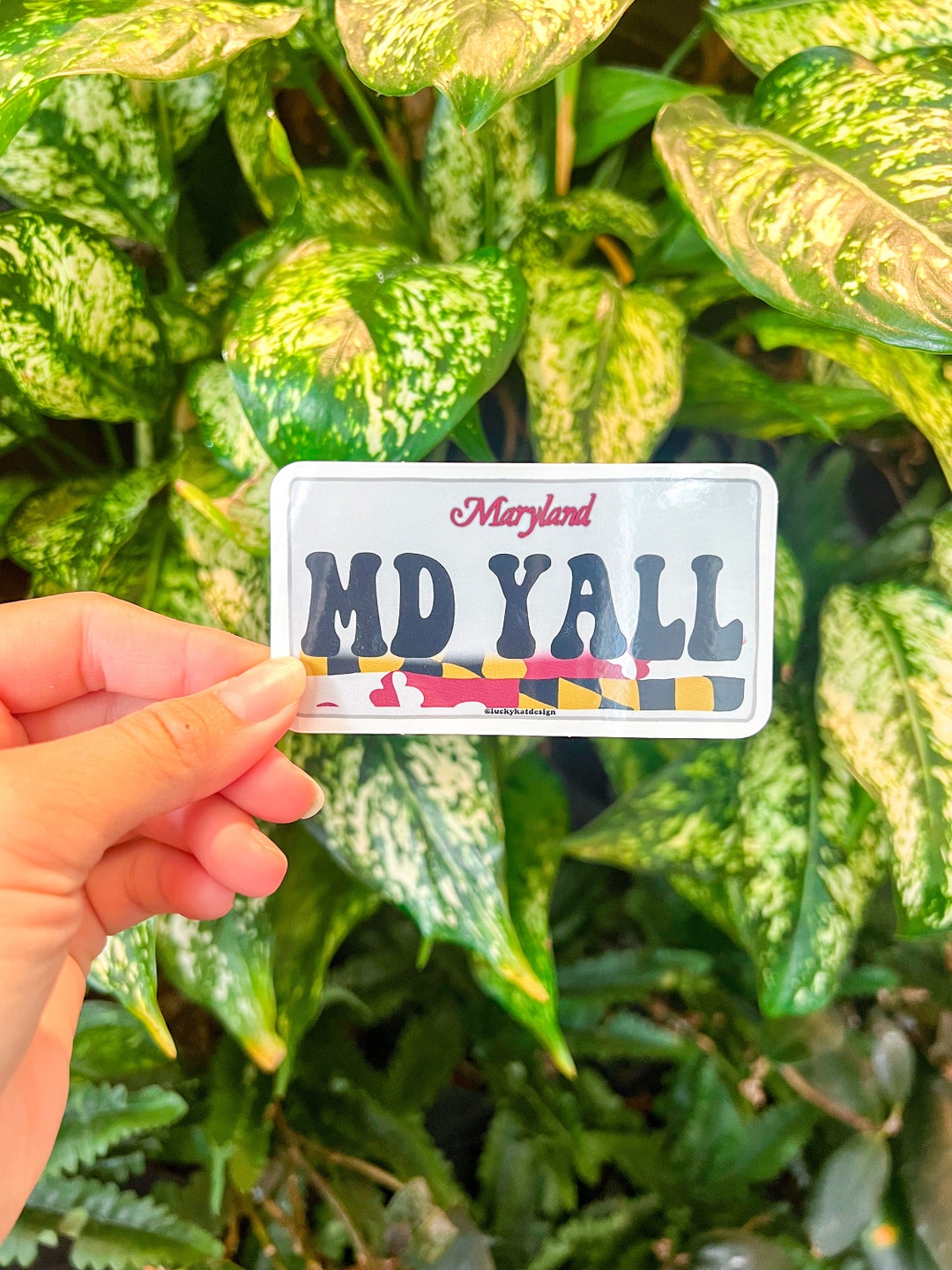 MARYLAND YALL License Plate Sticker | Maryland Sticker | Maryland Pride ...