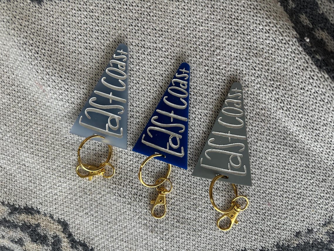 Acrylic Pennant Keychain | Eastern Shore | East Coast Keychain ...