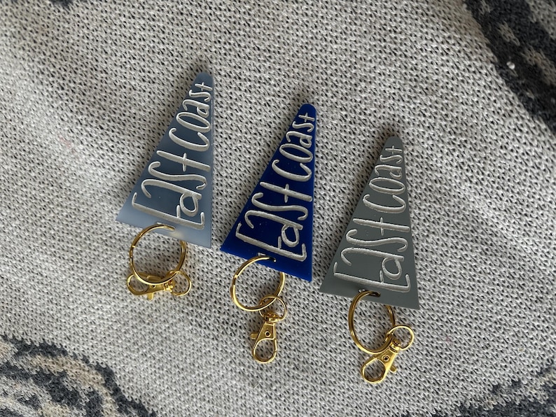Acrylic Pennant Keychain | Eastern Shore | East Coast Keychain ...
