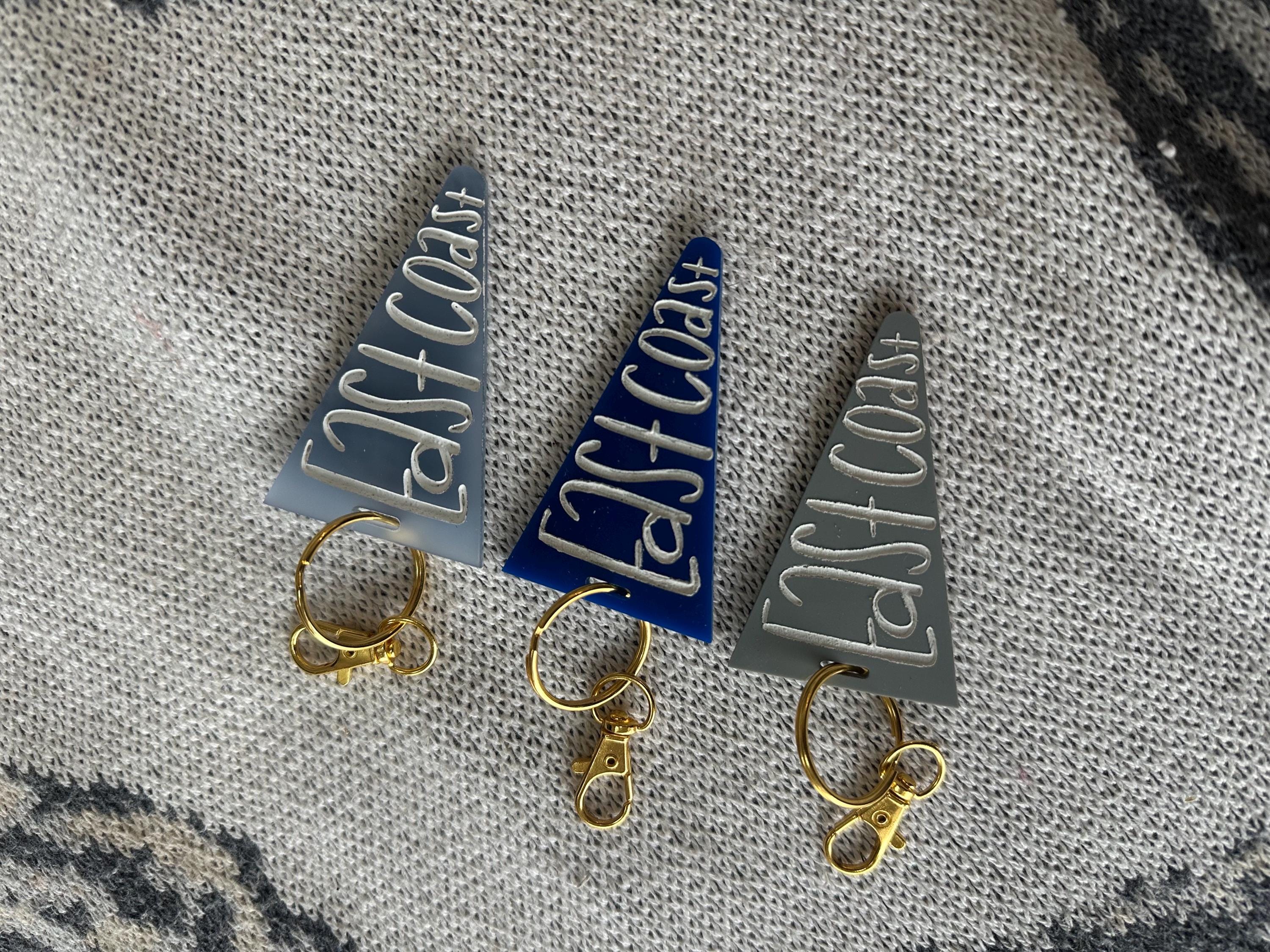 Acrylic Pennant Keychain | Eastern Shore | East Coast Keychain ...