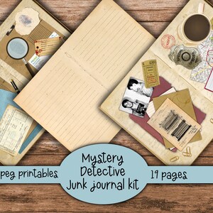 Mystery Detective Junk Journal Kit: Printable Ephemera (digital ...