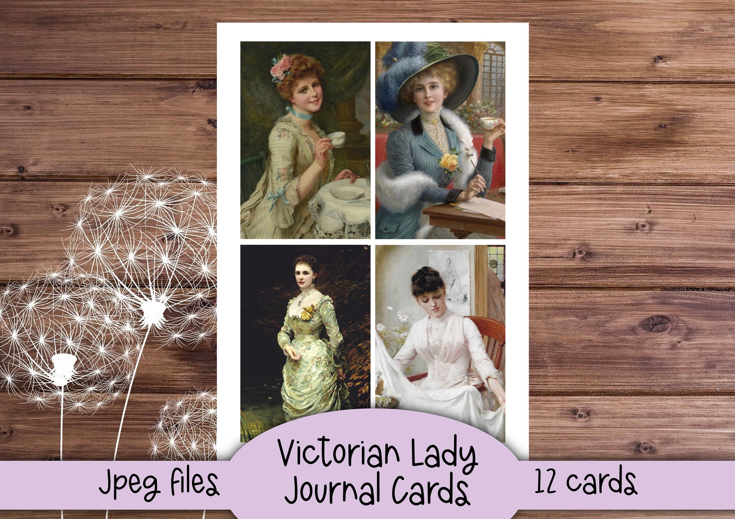 Vintage Victorian Lady Cards Journal Cardsatc Cards Ephemera - Etsy