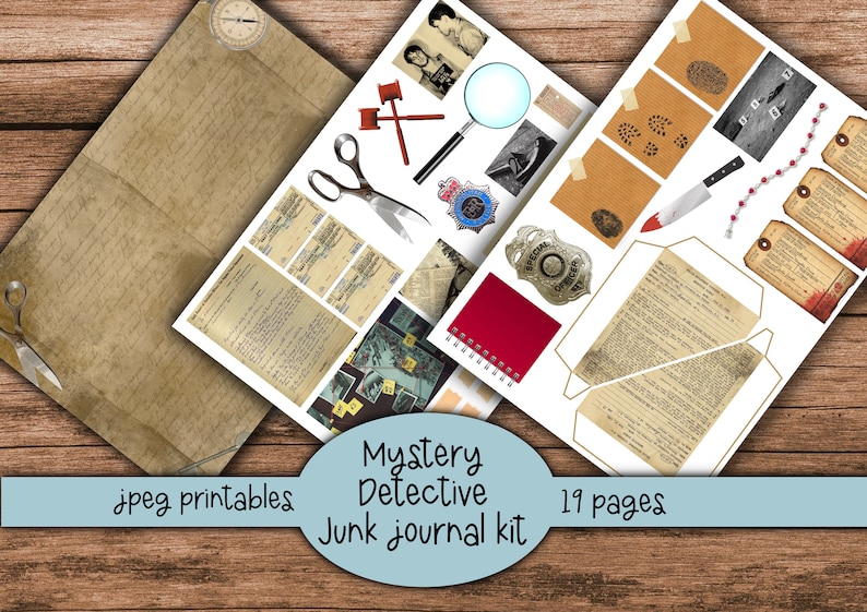 Mystery Detective Inspired Junk Journal Kitephemera Printable - Etsy