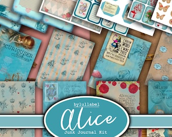 Alice in Wonderland Junk Journal - Etsy
