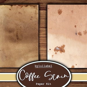 Coffee Stained Printables, Paper Kit Pages, Junk Journal, Scrapbooking ...