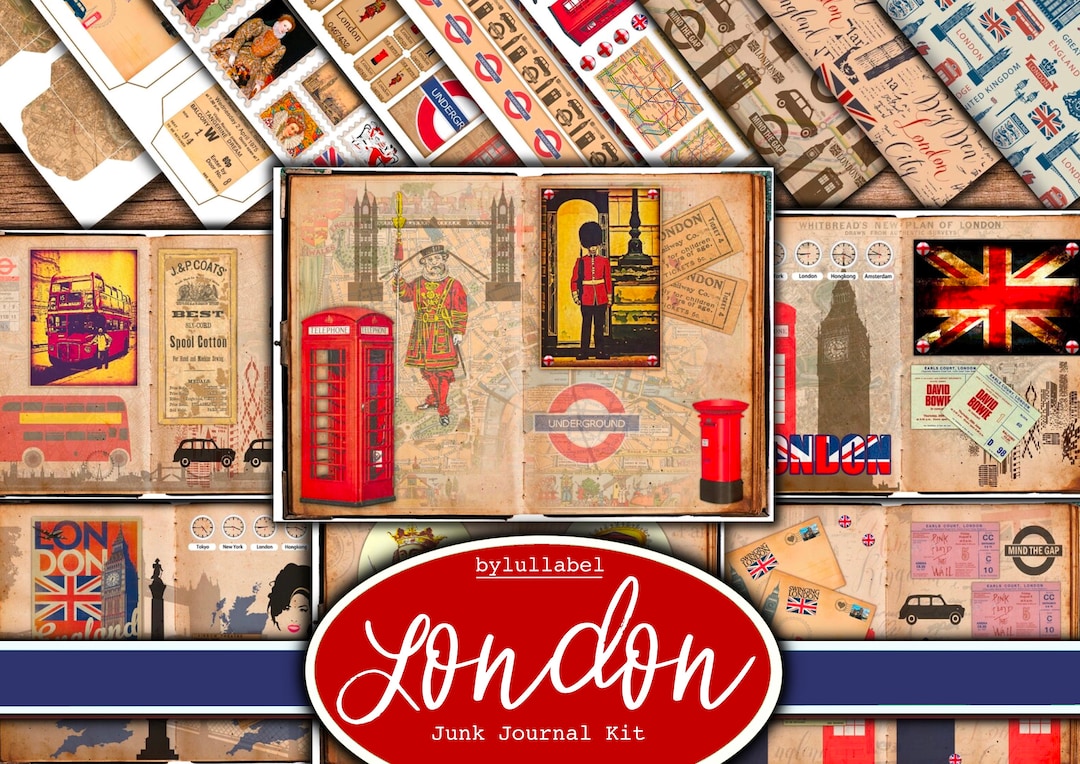 London Inspired Digital Junk Journal Kit Ephemera Royal Victorian ...