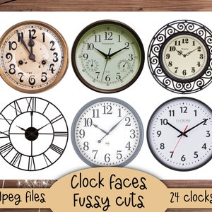 Clock Faces Ephemera Printable Digital Downloads. 24 to - Etsy Canada