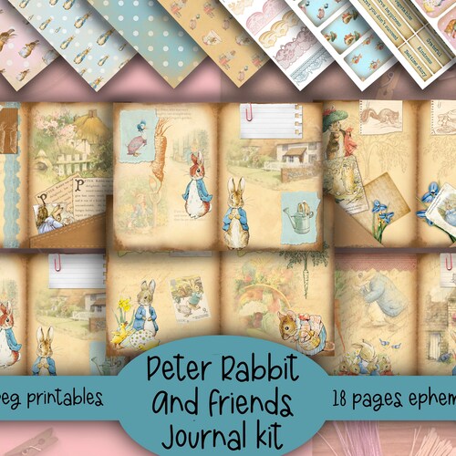 Peter Rabbit Junk Journal Printable Pages 6x4 Beatrix Potter - Etsy