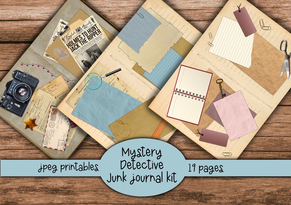 Mystery Detective Inspired Junk Journal Kitephemera Printable - Etsy