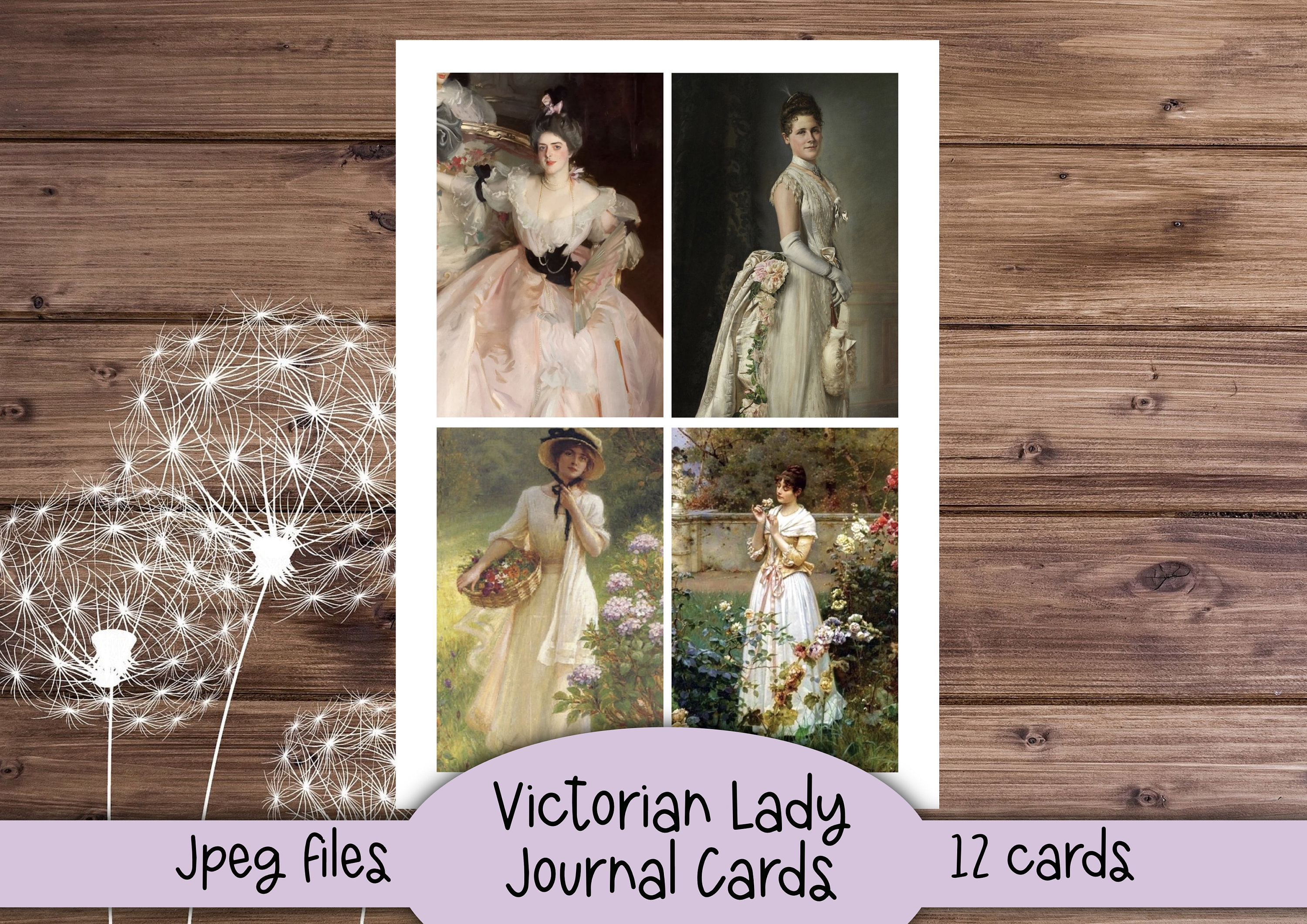 Vintage Victorian Lady Cards Journal Cardsatc Cards Ephemera - Etsy