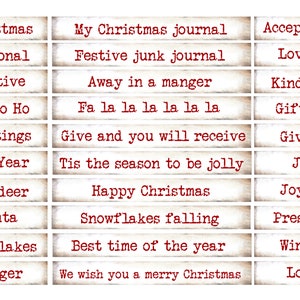 Christmas Words and Phrases Ephemera, Printable,digital Downloads. 60 ...