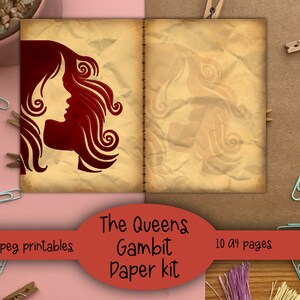 Queens Gambit Printables, Paper Kit Pages, Chess Junk Journal ...