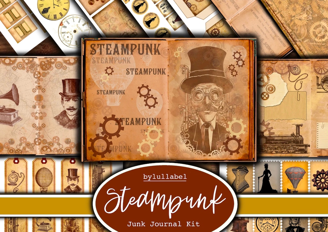 Vintage Steampunk Ephemera for Junk Journals, Printable Kit, Pack, Uk ...