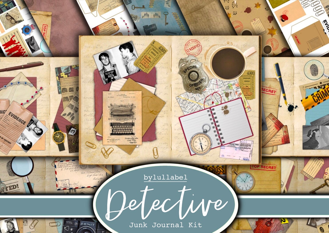 Mystery Detective Junk Journal Kit: Printable Ephemera (digital ...