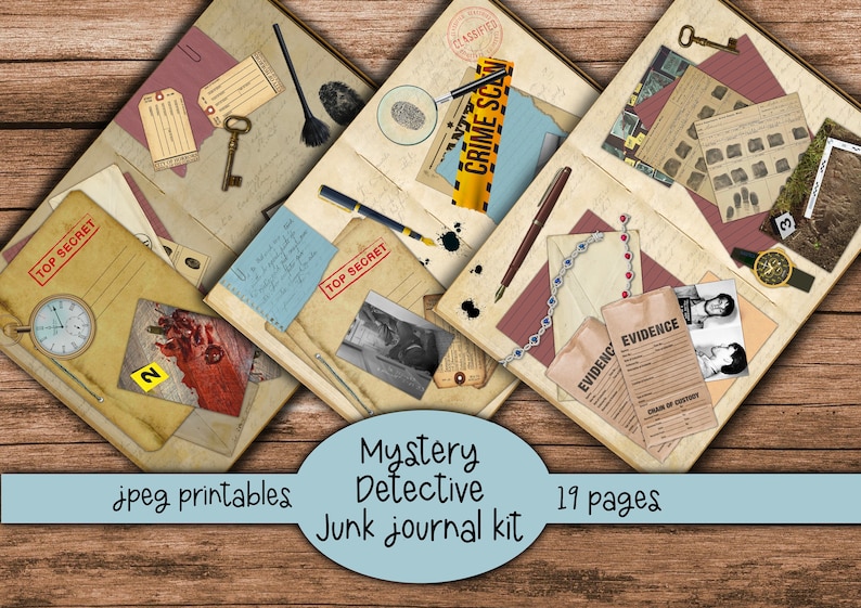 Mystery Detective Inspired Junk Journal Kitephemera Printable - Etsy