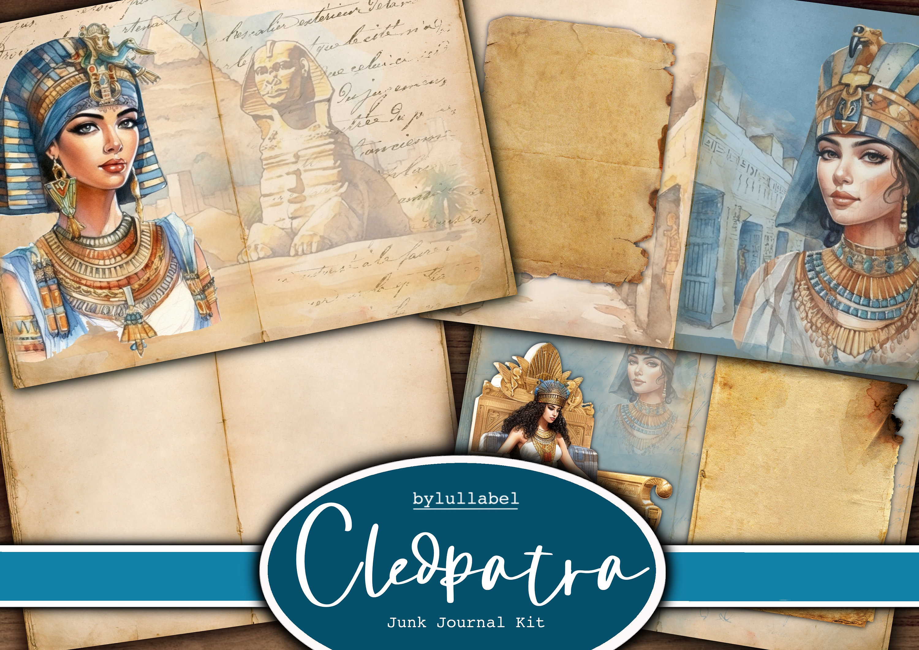 Cleopatra Junk Journal Kit: Egypt Ephemera (digital Download) - Etsy