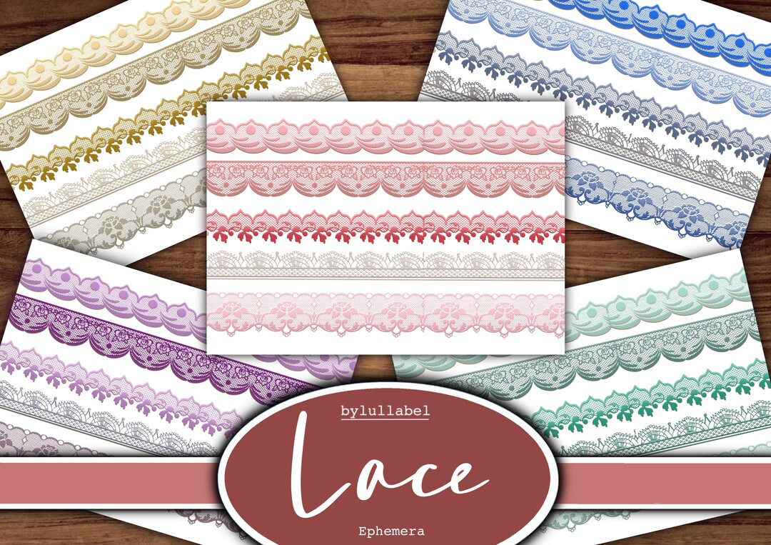 Lace Ephemera, Washi Style Embellishments, Junk Journal Supplies ...