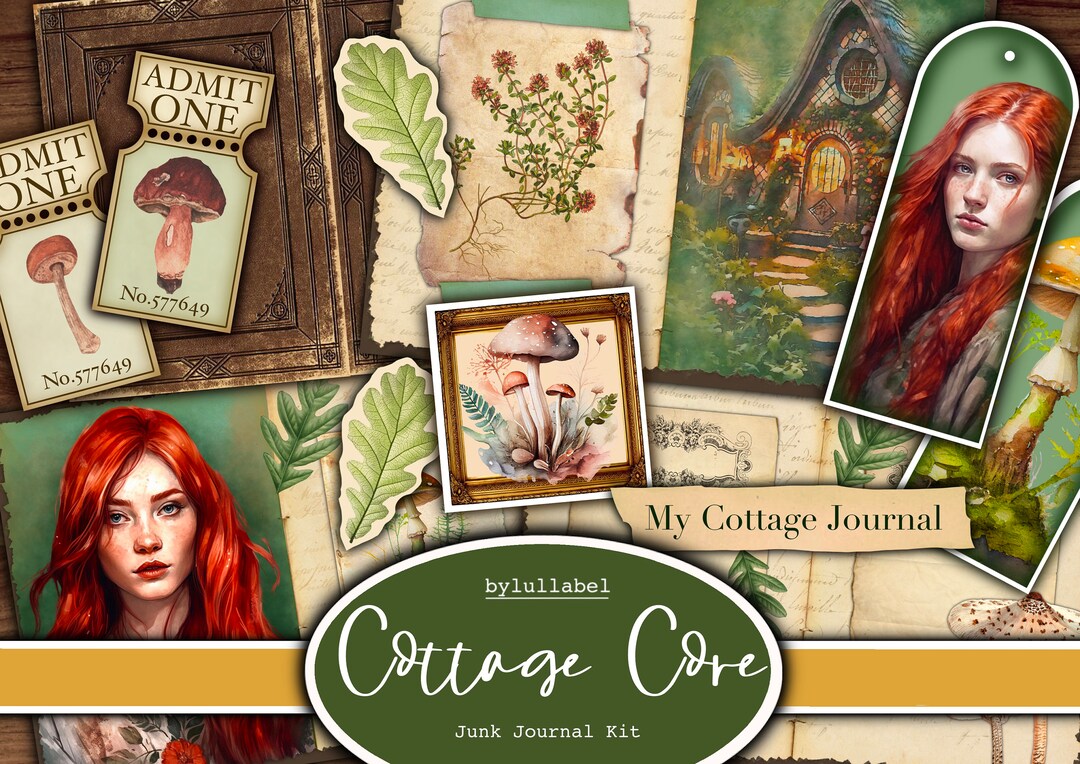 Cottage Core Junk Journal Kit: Ephemera Printable (digital Download) - Etsy