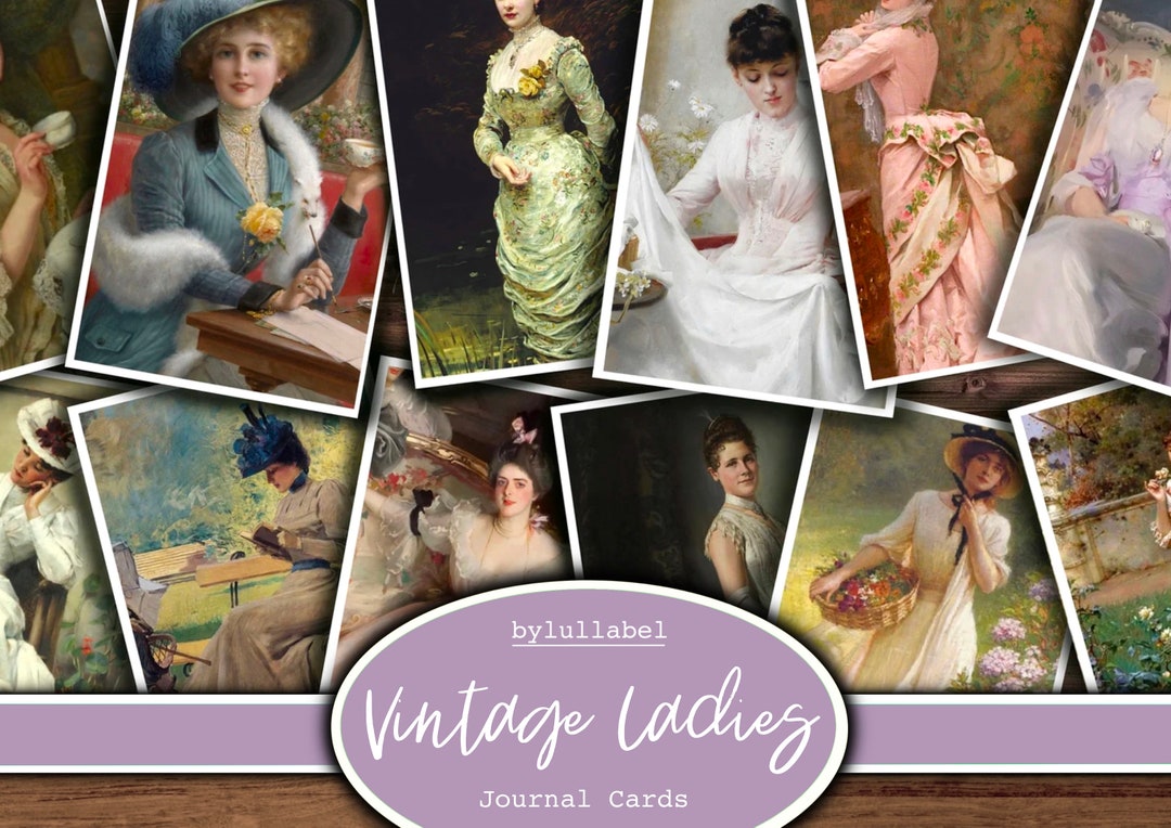 Vintage Victorian Lady Cards Journal Cards,atc Cards, Ephemera and Junk ...