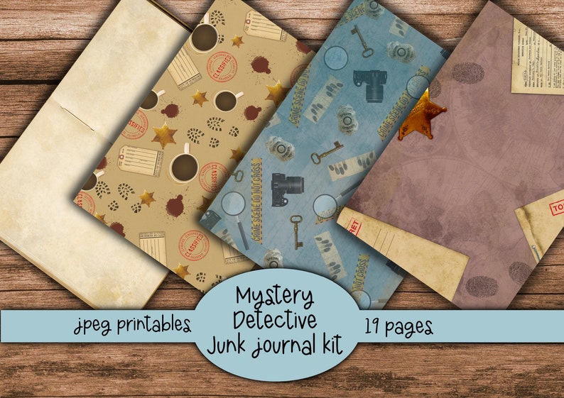 Mystery Detective Inspired Junk Journal Kitephemera Printable - Etsy