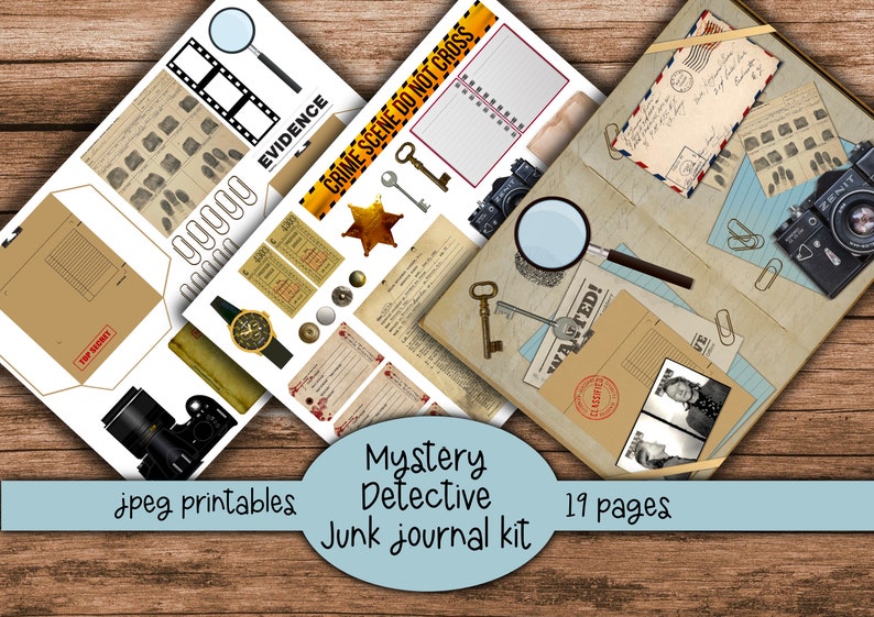 Mystery Detective Inspired Junk Journal Kitephemera Printable - Etsy