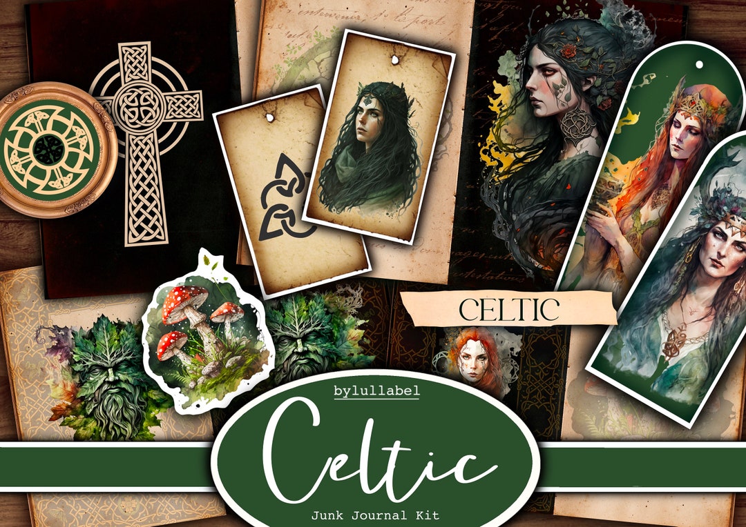 Celtic Junk Journal Kit,ephemera Printable Kit,uk. Clan Paper, Pockets ...