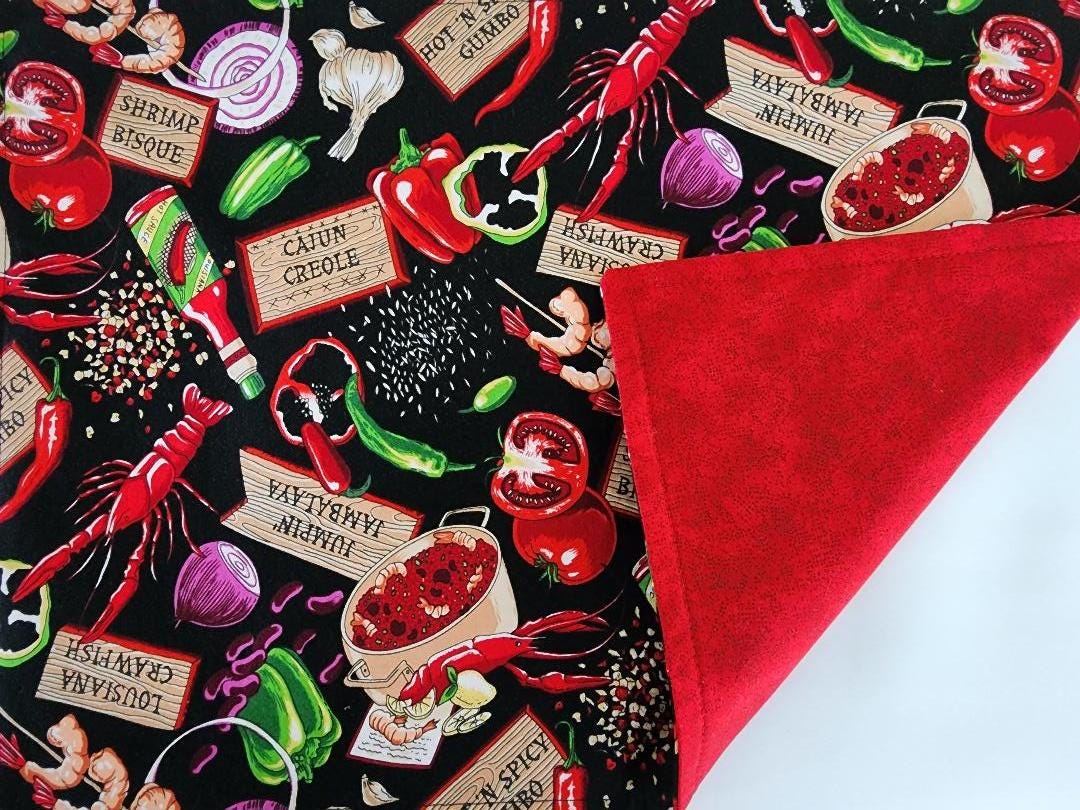 Cajun Food, Table Setting, Place Setting, Reversible Placemat ...