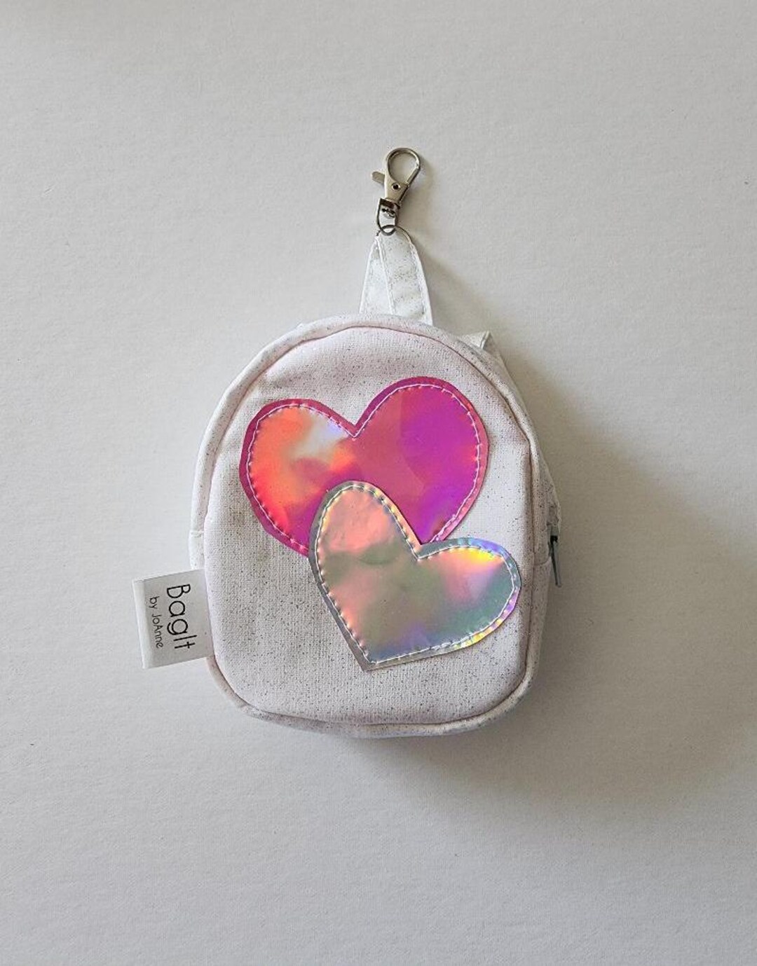 Backpack Charm, Mini Backpack, Zippered Bag, Clip on Backpack, Lined ...
