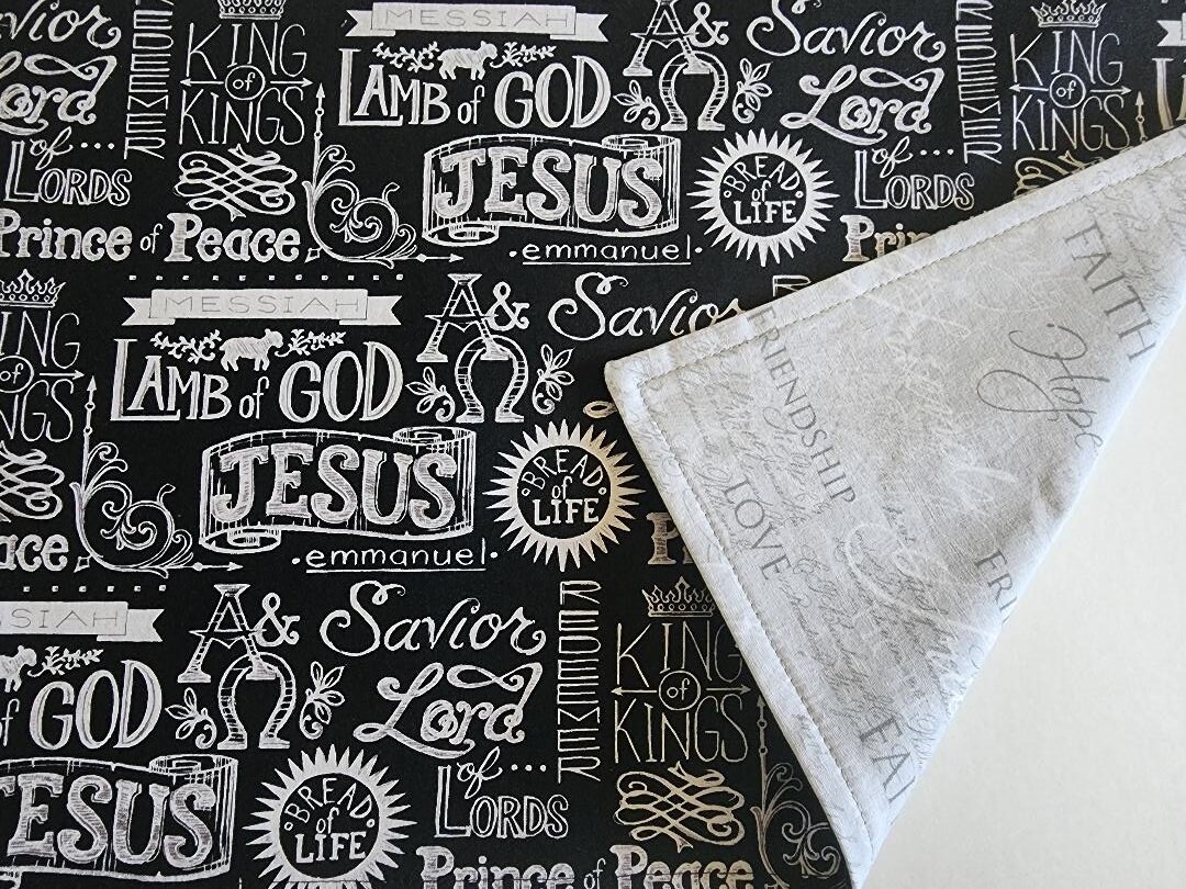 Jesus Placemat, Reversible Placemat, Table Setting, Christian Placemat ...