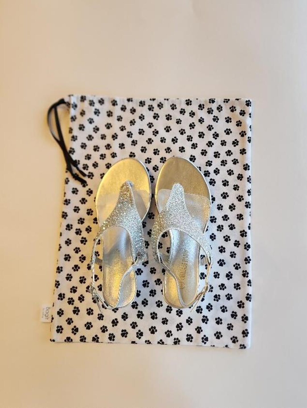 Travel Shoe Bag, Paw Print Shoe Bag, Drawstring Bag, Shoe Bag, Travel ...