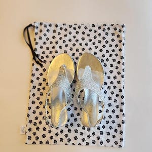 Travel Shoe Bag, Paw Print Shoe Bag, Drawstring Bag, Shoe Bag, Travel ...