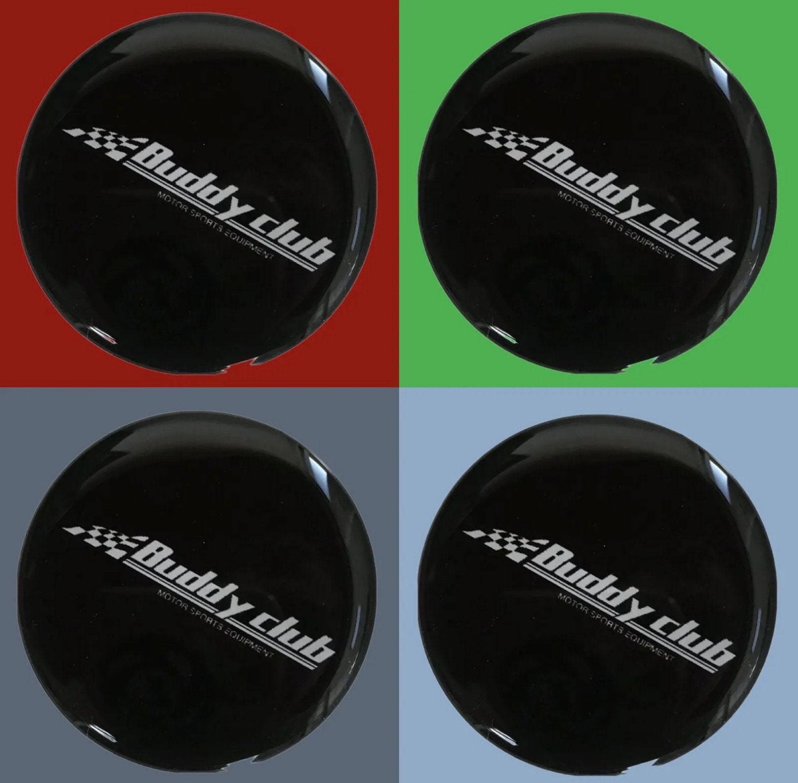 Buddyclub 65mm X 4 Resin Badges Wheel Centre Cap Wheel Caps Centres ...
