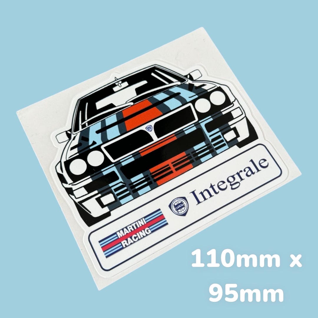 Lancia World Team Vinyl Sticker Classic Car Rally Racing Turbo 4WD ...