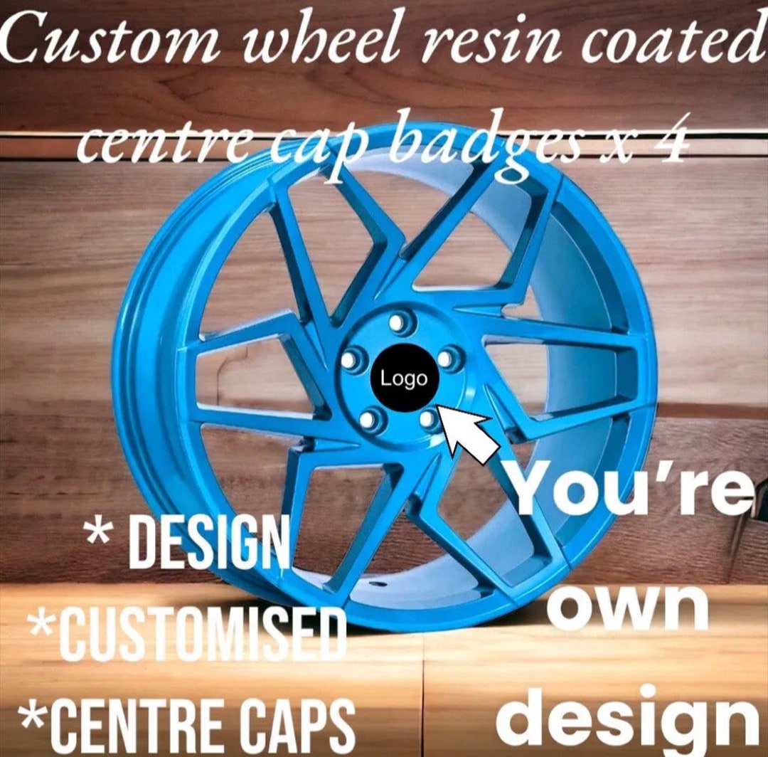 Custom Wheel Centre Caps Badge Design Service Resin 3D Graphic Style ...