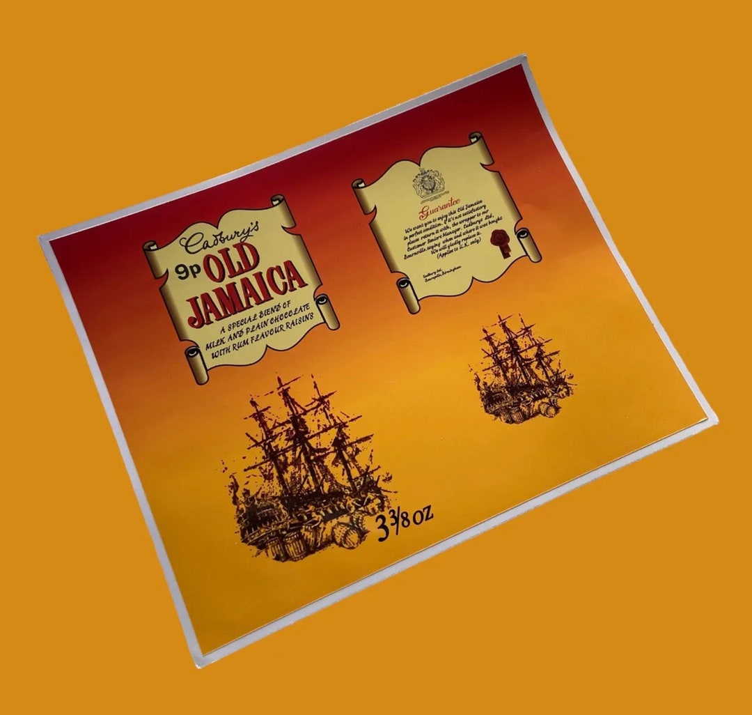 Old Jamaica Vintage Sweet Wrapper Dummy Classic Vinyl Sticker 1960 9p ...