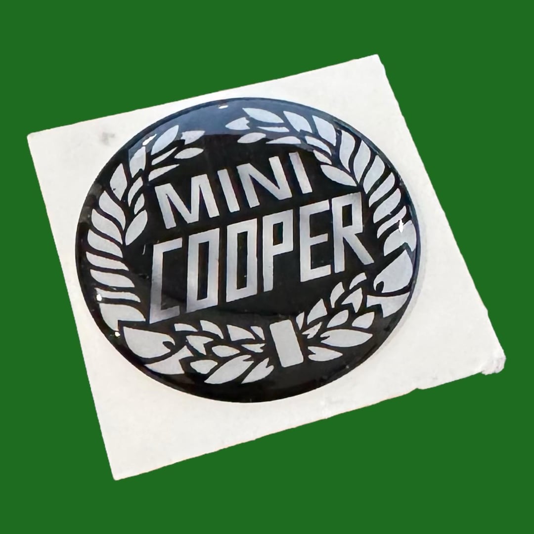 41mm Mini Cooper Laurel Resin 3D Gel Stick on Badge Classic or Modern ...