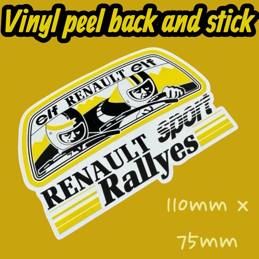Elf Renault Sport Rallyes Rally Vintage Classic Vinyl Sticker Rallies ...