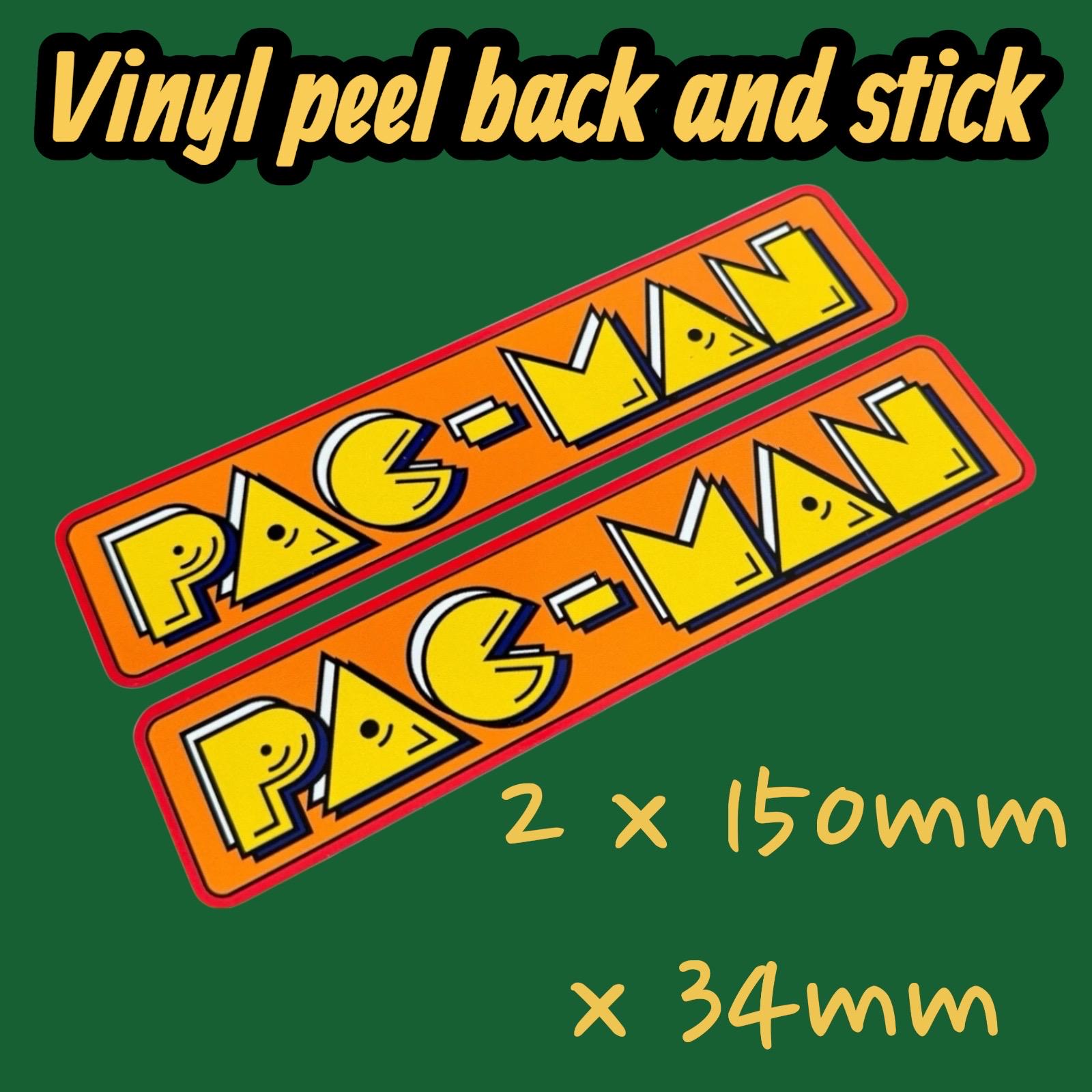 Pac-man Classic 1980s Logo Vinyl Sticker Set – Retro Arcade Gaming ...