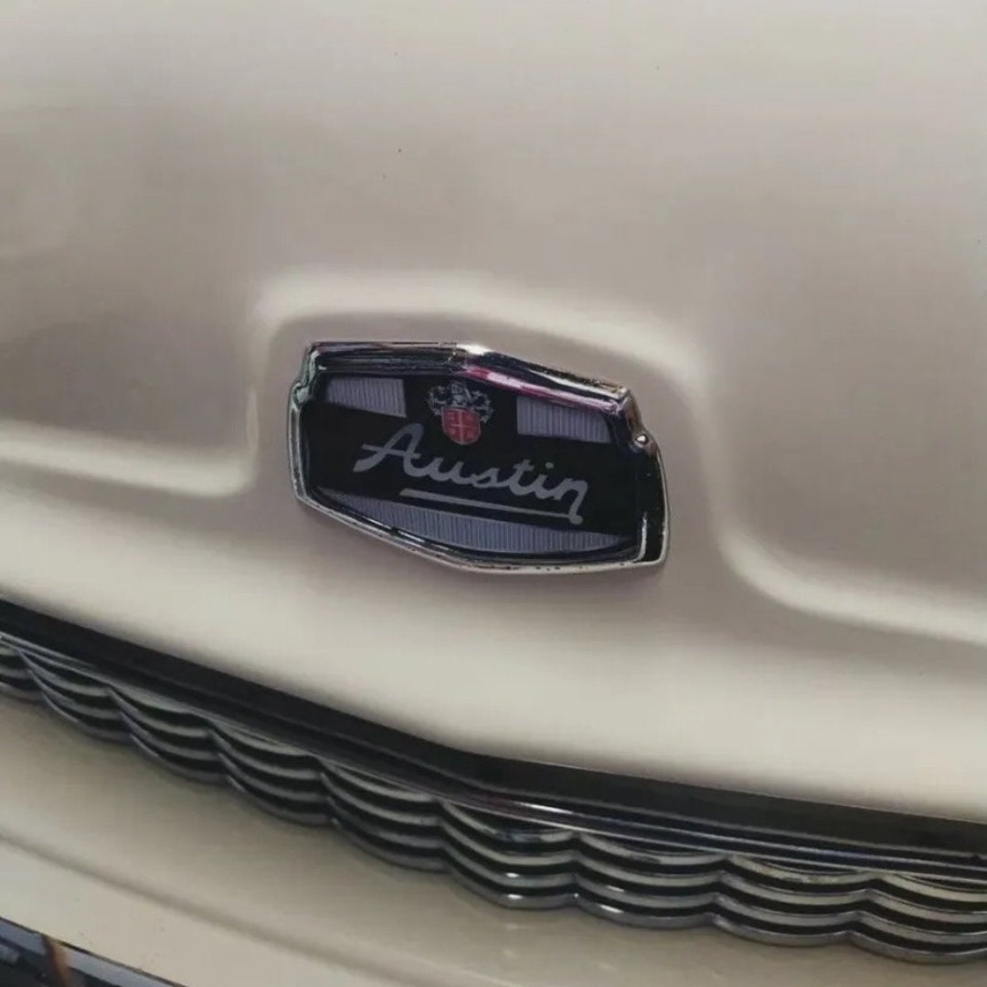 Austin Resin Classic Mini Mk1 Badge 106mm X 70mm Exterior Boot Bonnet ...
