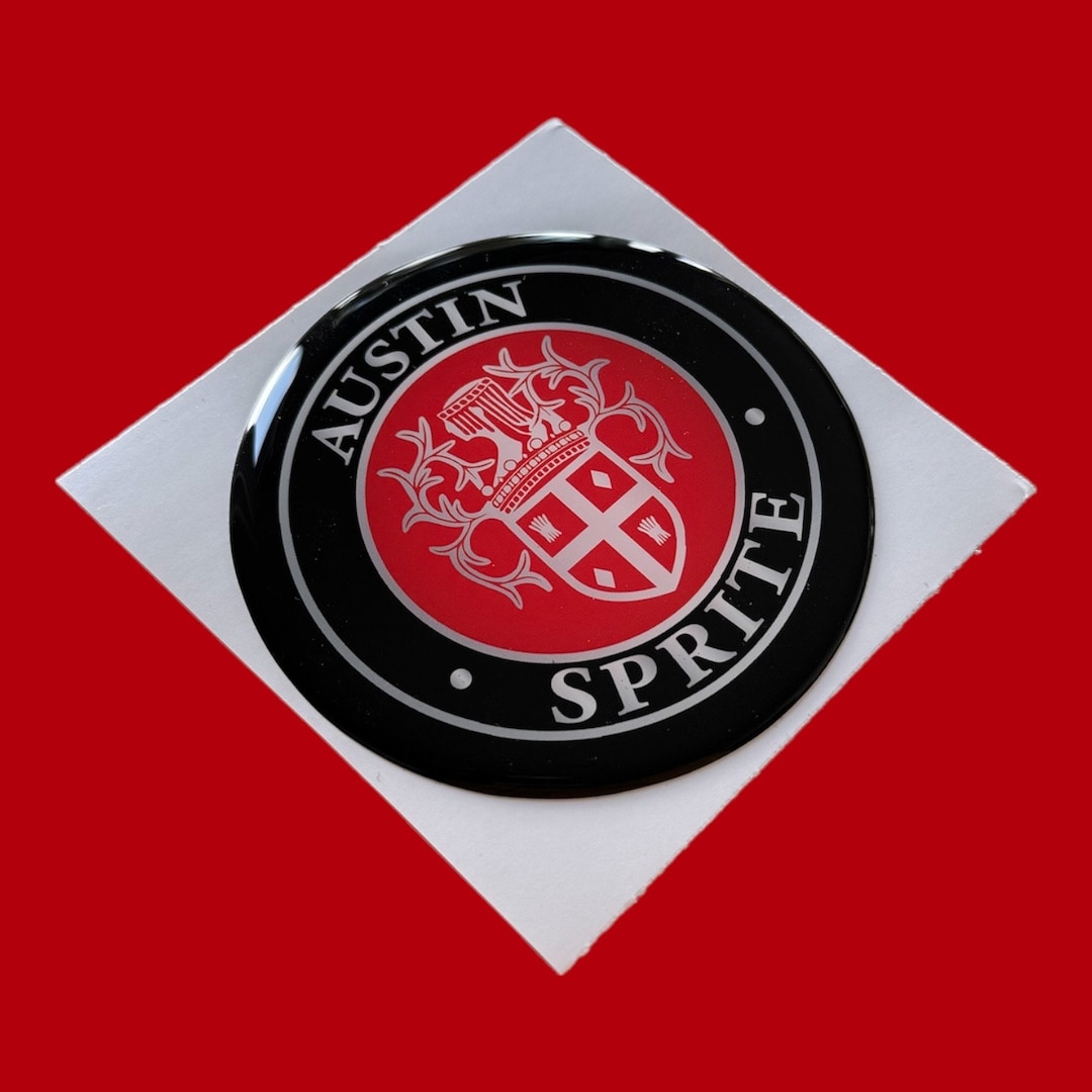 85mm Austin Sprite Resin 3D Gel Stick on Badge Classic Vintage Car ...