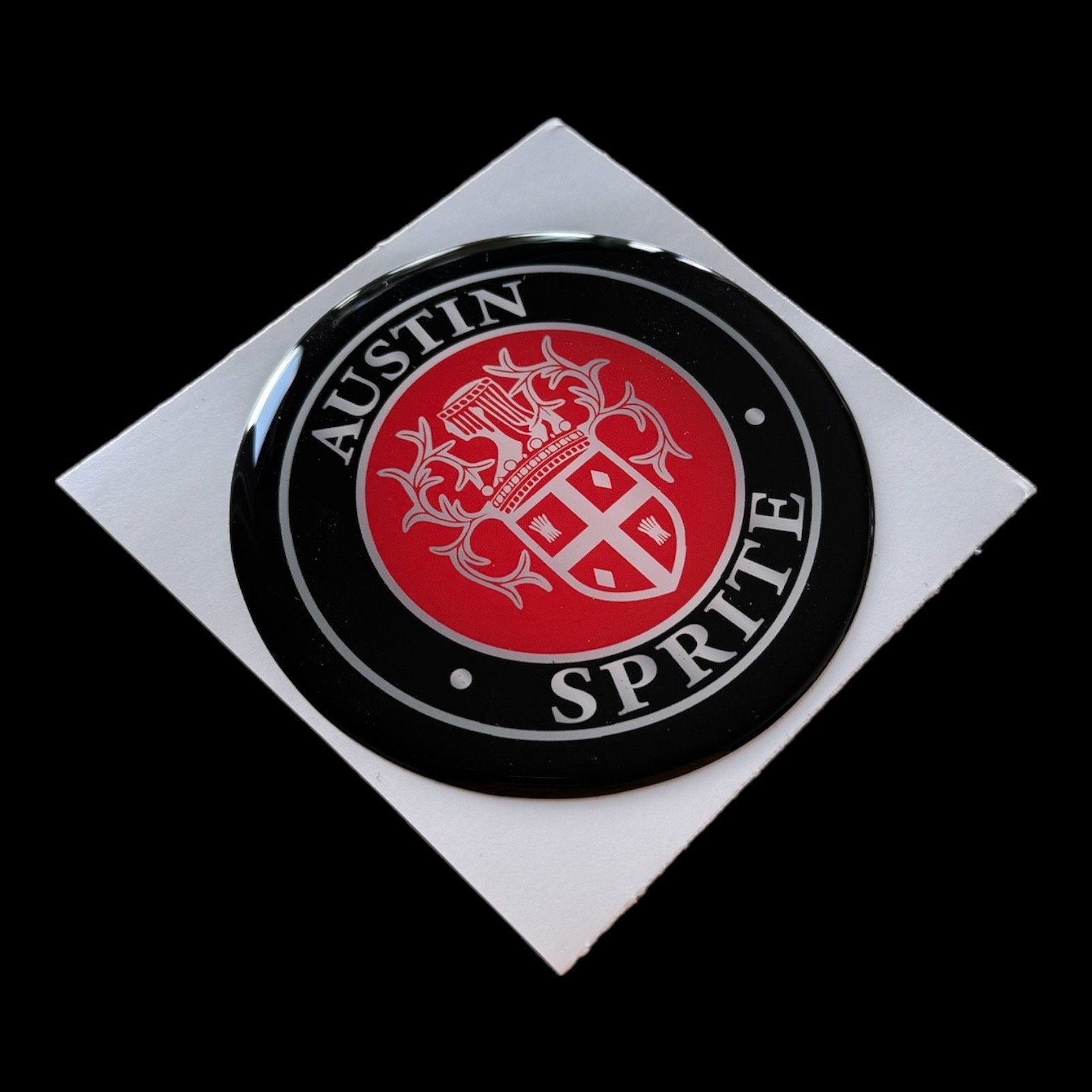 85mm Austin Sprite Resin 3D Gel Stick on Badge Classic Vintage Car ...