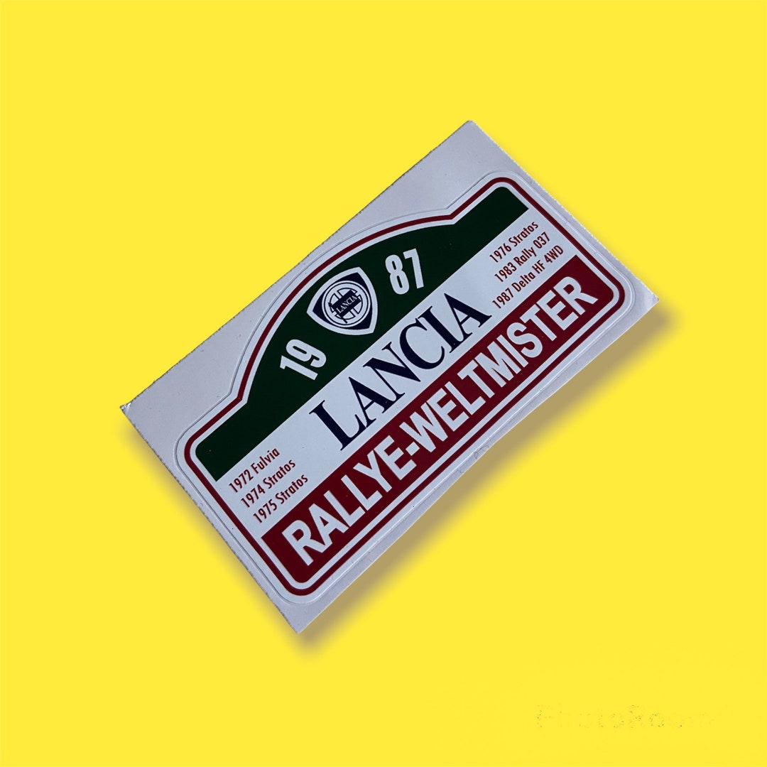 Lancia 1987 Rally Sticker Badge - Etsy