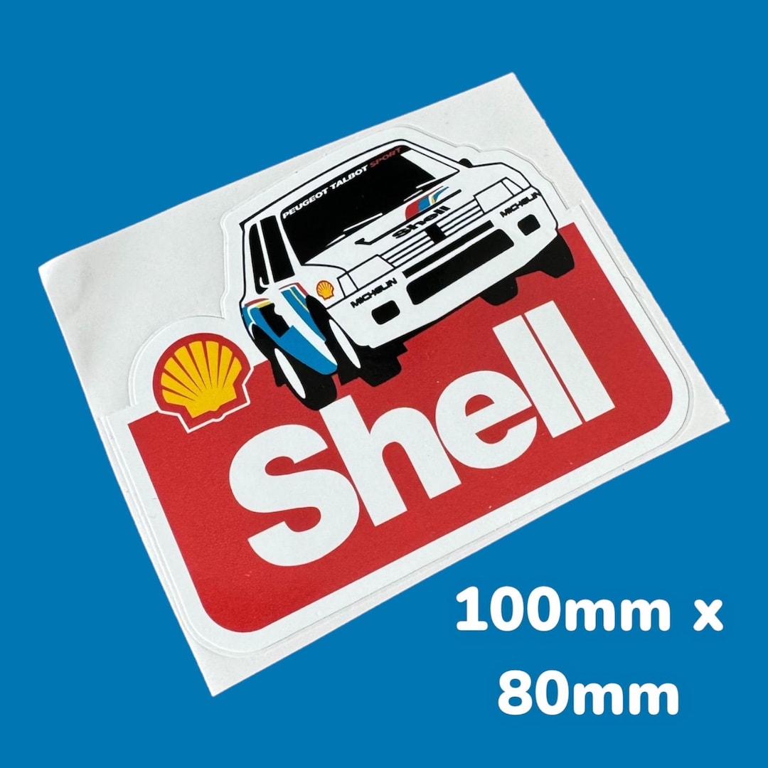 Shell Racing Rally Vinyl Sticker Period off Road Rallying Ford Escort ...