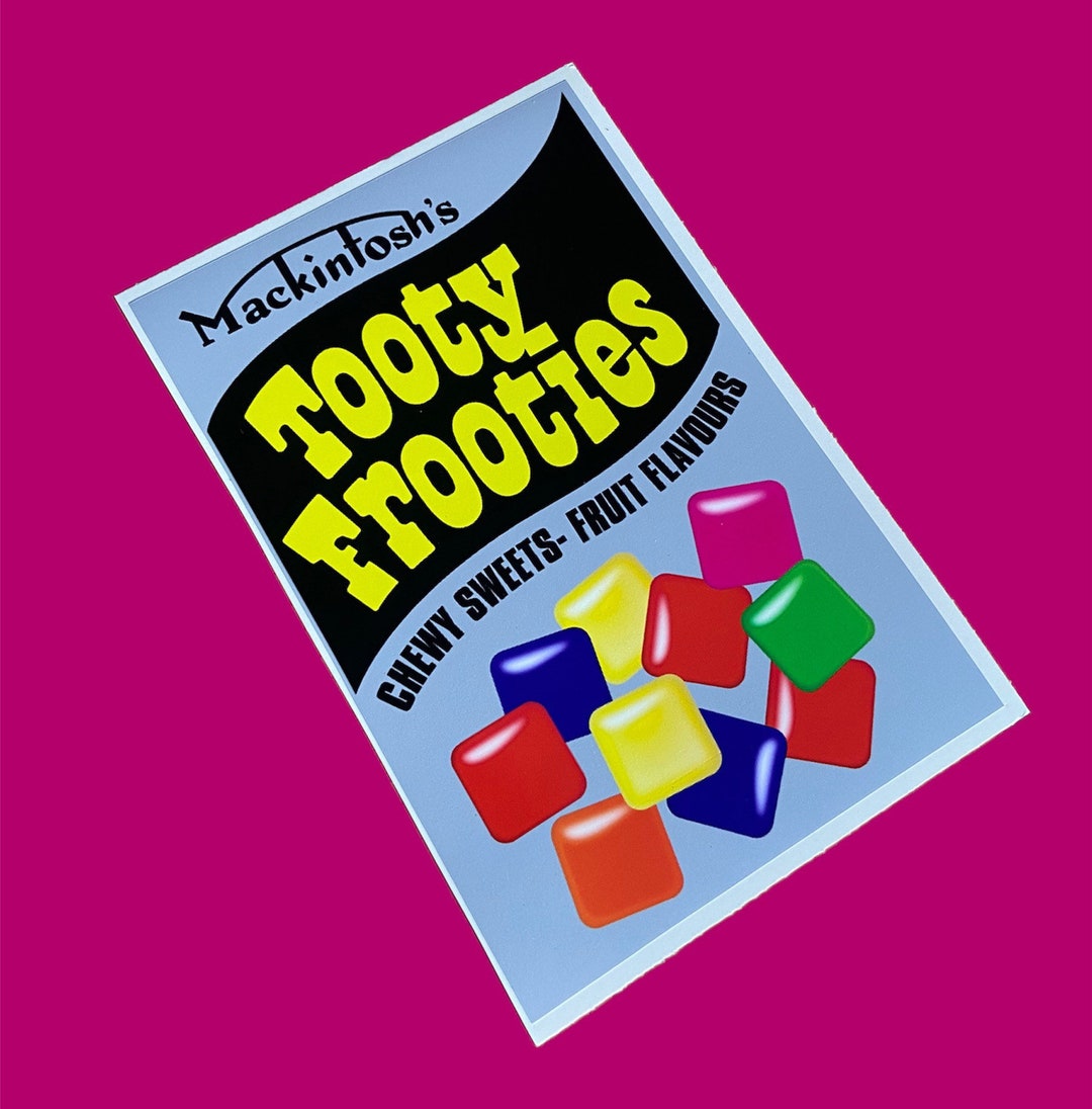 Vintage Sweet Wrapper Tooty Frooties Classic Vinyl Sticker 1960’s ...