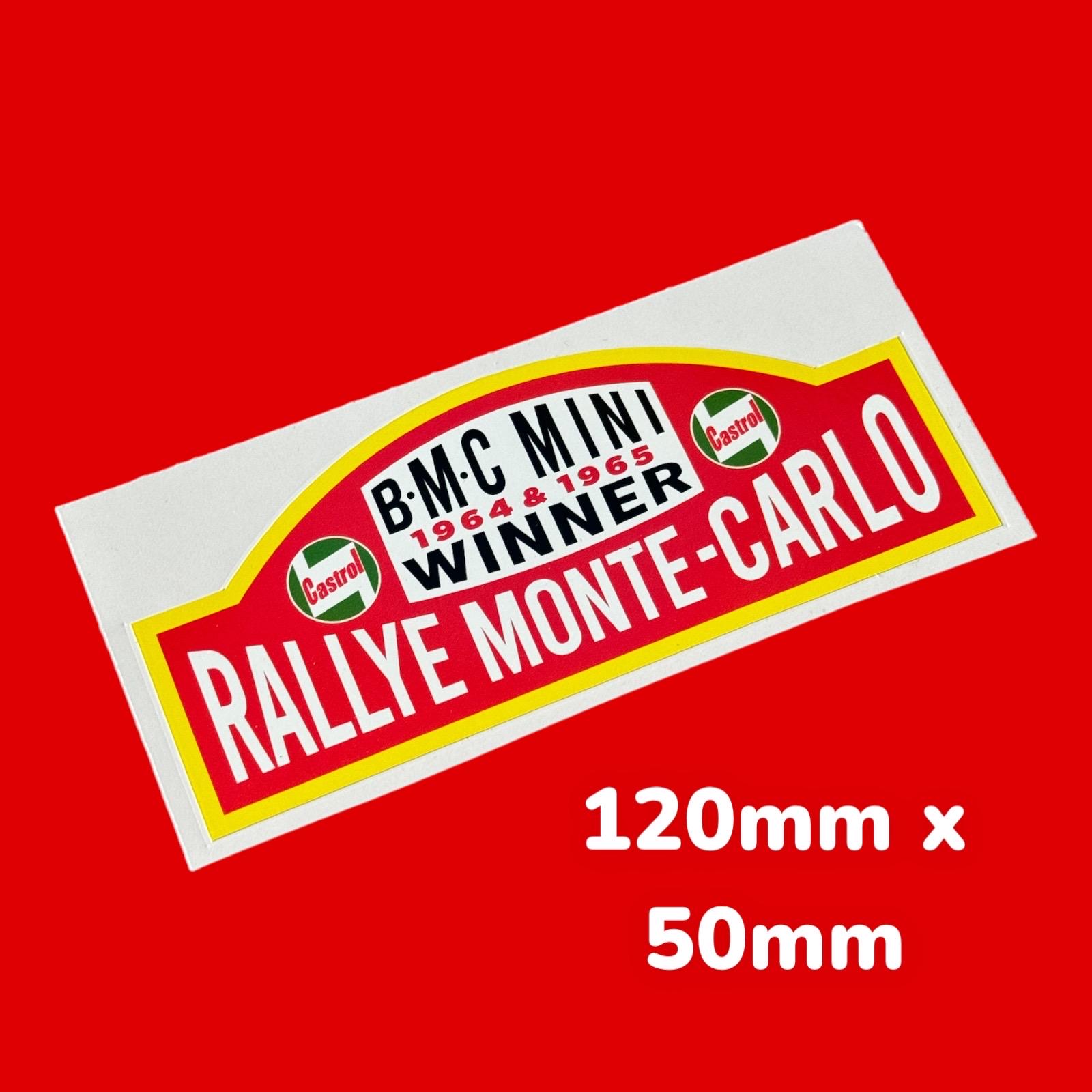 Castrol 1964 1965 Rallye Monte Carlo Winner BMC Vinyl Sticker Classic ...