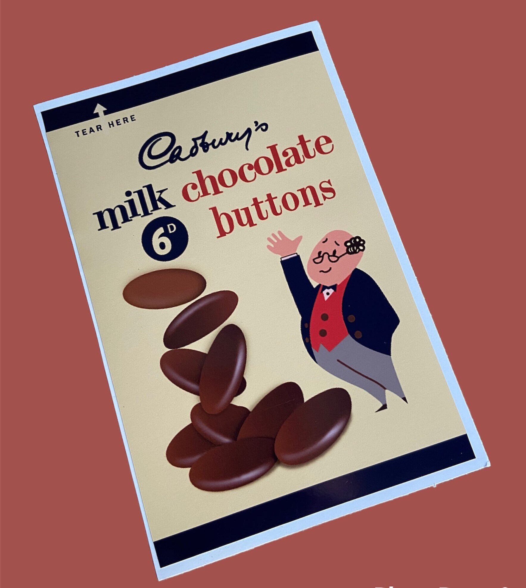 Vintage Sweet Wrapper Cadburys Buttons Classic Vinyl Sticker 1960’s70s ...