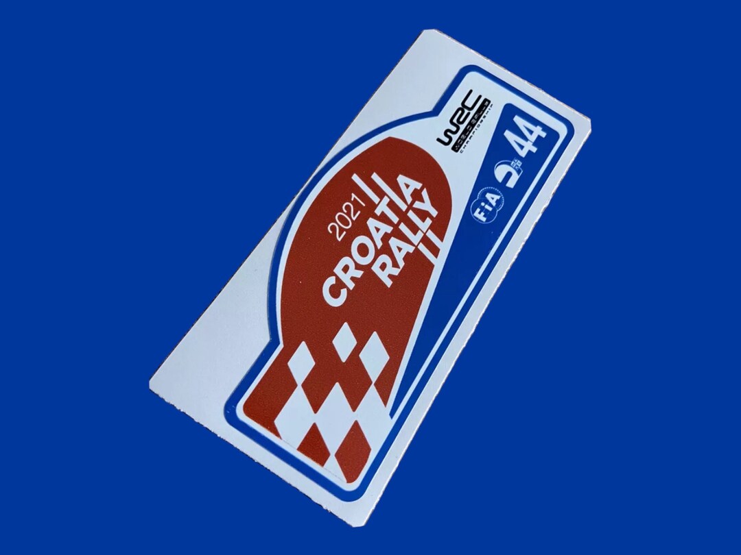Croatia Rally 2021 Sticker Rally Rallye Wac Winner Championship World ...